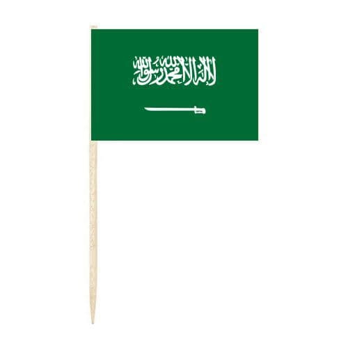 Saudi Arabia Country Flag Cocktail Sticks pack of 10