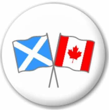 Scotland St Andrew and Canada Friendship Flag 25mm Flat Back