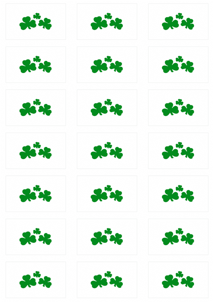 Shamrock Stickers - 21 per sheet