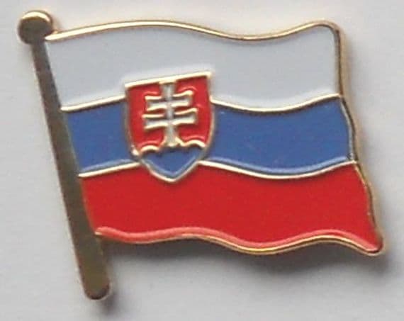 Slovakia Country Flag Enamel Pin Badge