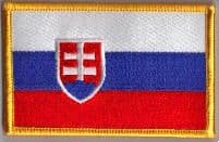 Slovakia Embroidered Flag Patch, style 08.