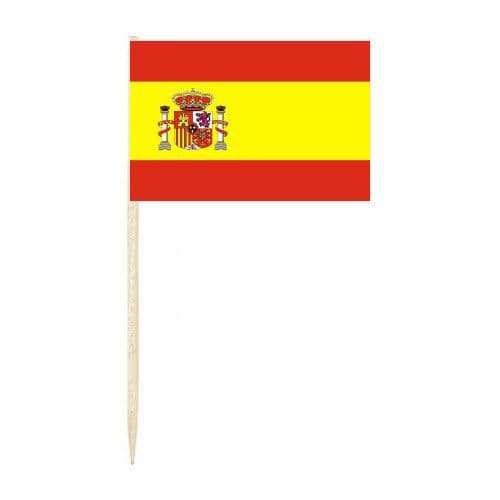 Spain Country Flag Cocktail Sticks pack of 10
