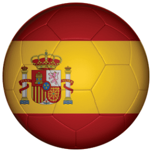Spain Football Flag 58mm Mirror