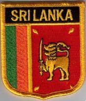 Sri Lanka Embroidered Flag Patch, style 07.