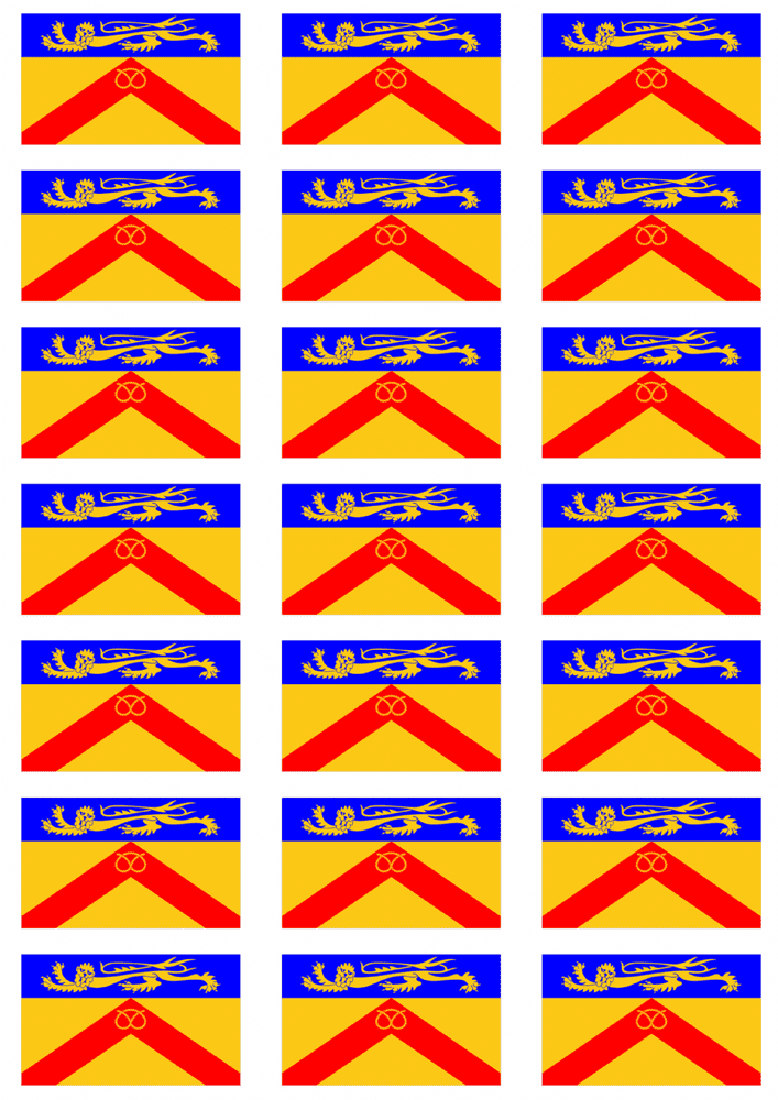 Staffordshire Old County Council Flag Stickers - 21 per sheet