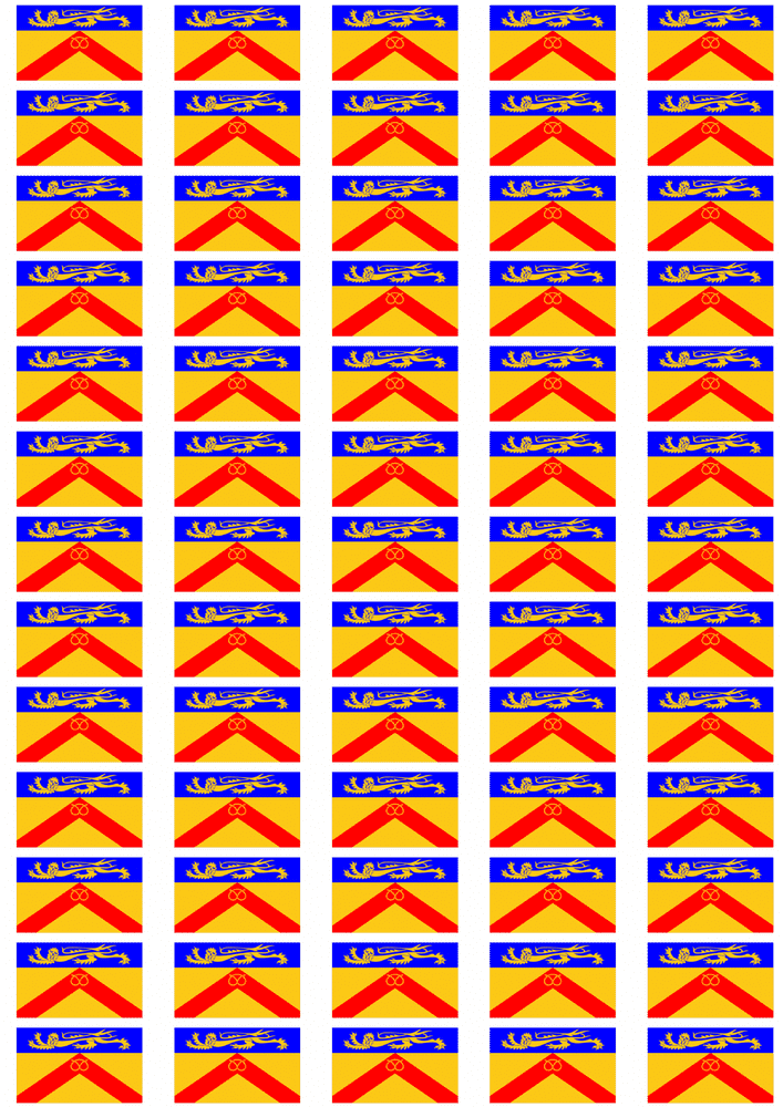 Staffordshire Old County Council Flag Stickers - 65 per sheet
