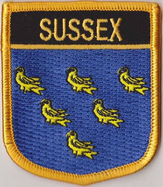 Sussex Embroidered Flag Patch style 07