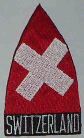 Switzerland Embroidered Flag Patch, style 02.