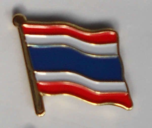 Thailand Country Flag Enamel Pin Badge
