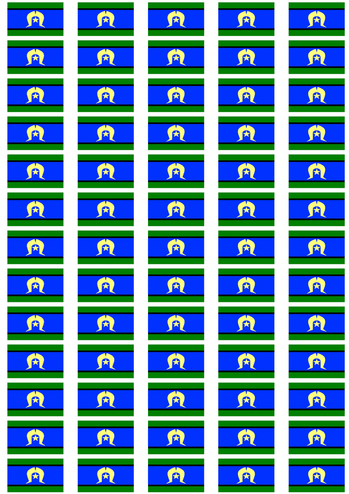 Torres Strait Islands Flag Stickers - 65 per sheet