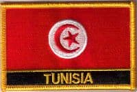 Tunisia Embroidered Flag Patch, style 09.
