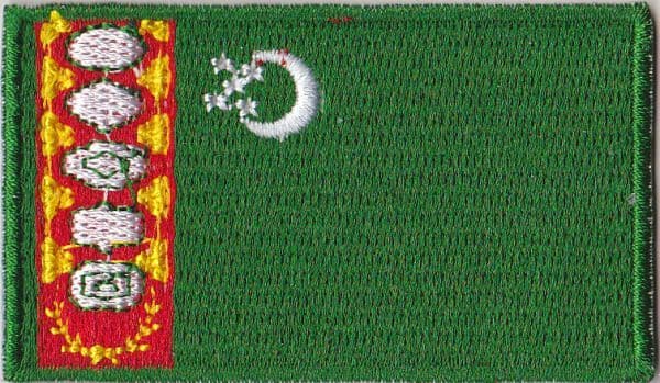 Turkmenistan Embroidered Flag Patch style 04