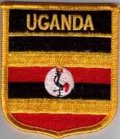 Uganda Embroidered Flag Patch, style 07.