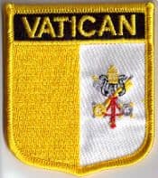 Vatican City Embroidered Flag Patch, style 07.