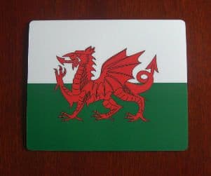 Wales Country Flag Hardtop Mouse Mat / Pad.