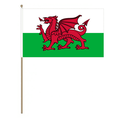 Wales Country Hand Flag - Large.