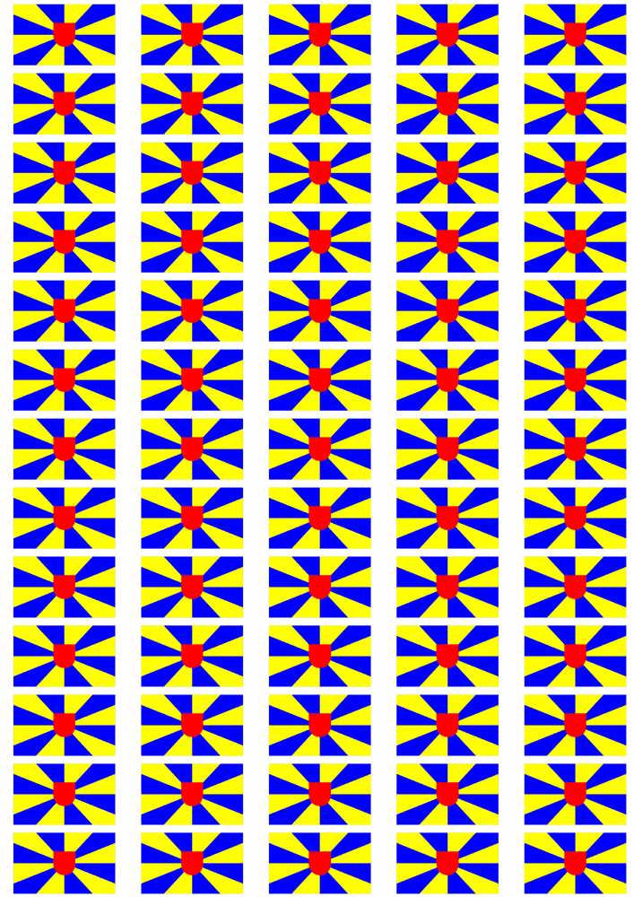 West Flanders Flag Stickers - 65 per sheet