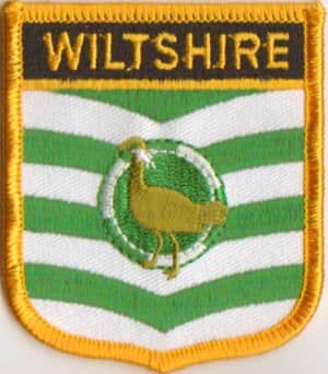 Wiltshire Embroidered Flag Patch, style 07