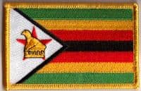 Zimbabwe Embroidered Flag Patch, style 08.