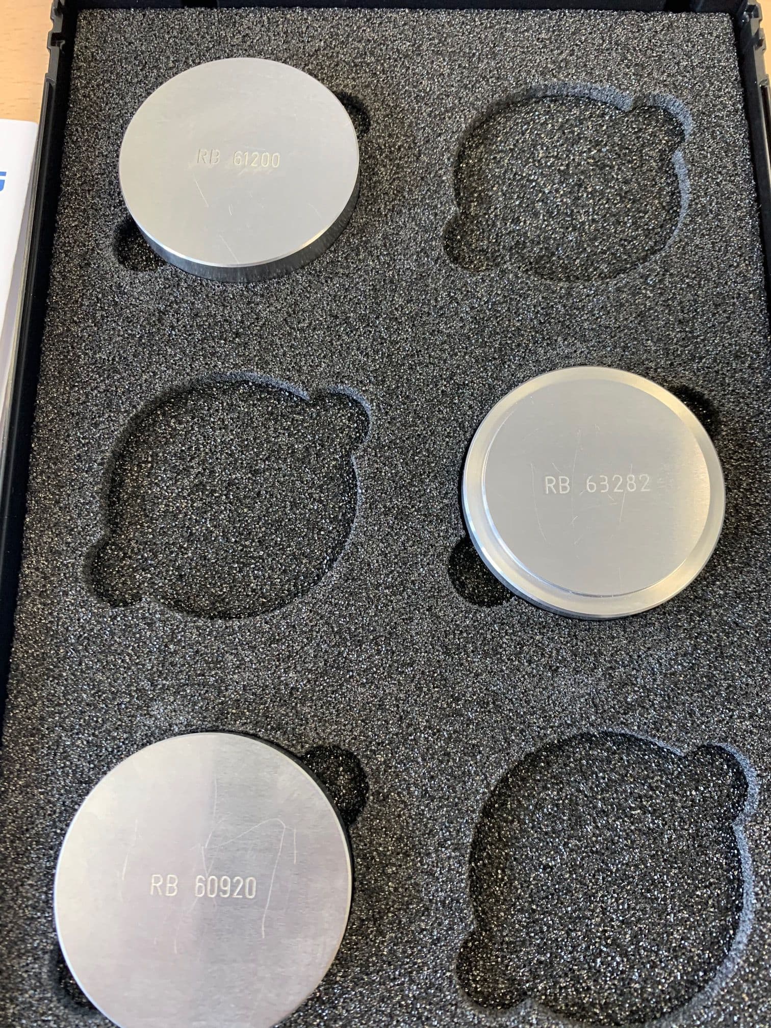 BAREISS SHORE D hardness range Test Blocks - 1 set of 3 Reference Plates