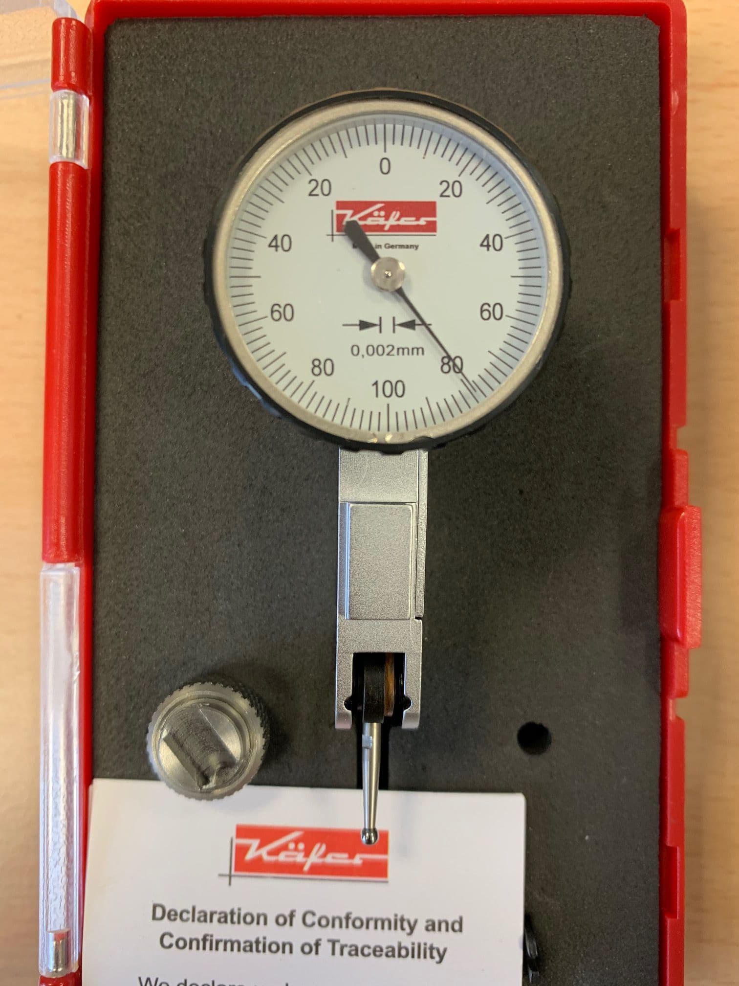 KÄFER Dial Test Indicator K 36 - Shockproof - Non-Magnetic - Reading 0 ...