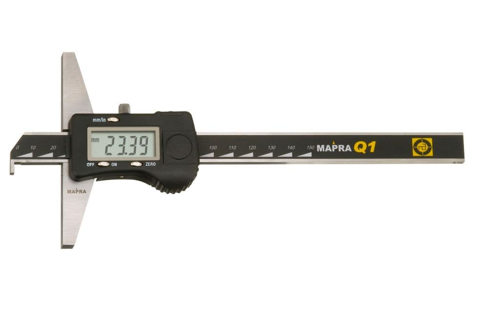 MAPRA Q1 Digital Depth Gauge DG-150 SH - With Single Hook - Range 150 mm