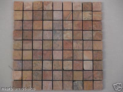 1m2 Red Marble Mosaic 3 cm x 3 cm Natural Stone Mosaics