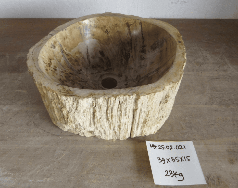 Bijou Petrified Wood Wash basin approx 39 cm x 35 cm x 15 cm MF 25 02 021