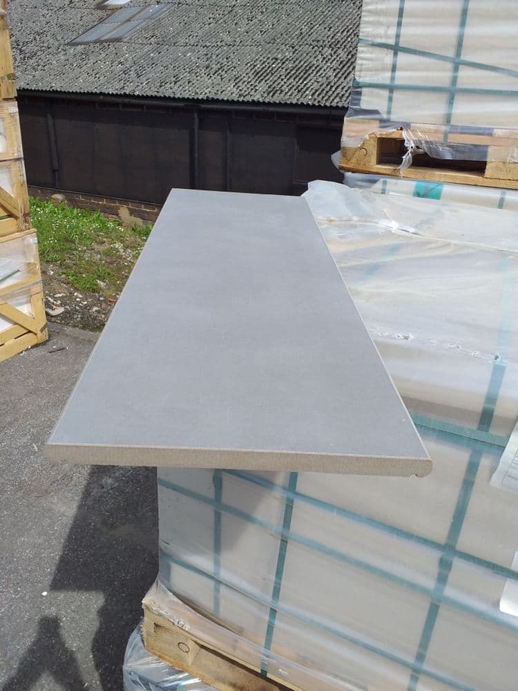 Concrete Street Grey Porcelain DOUBLE Pool Coping / Bullnose / Step 900 ...