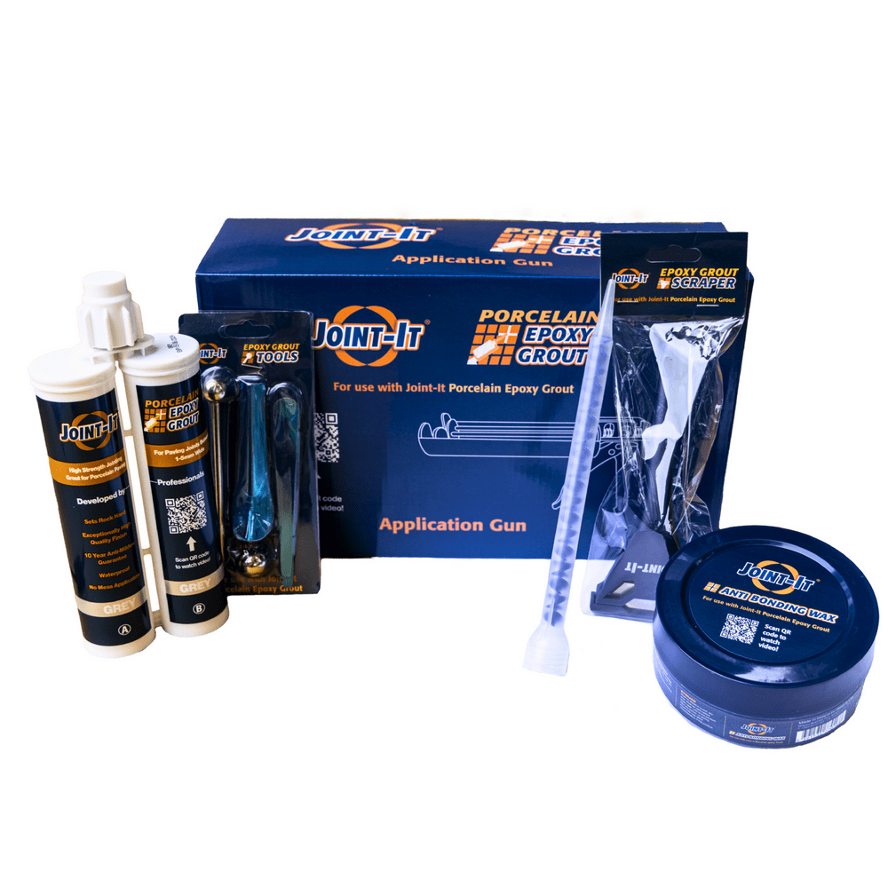 Joint-It Porcelain Epoxy Raven Grout Starter Kit Large 12 x tubes
