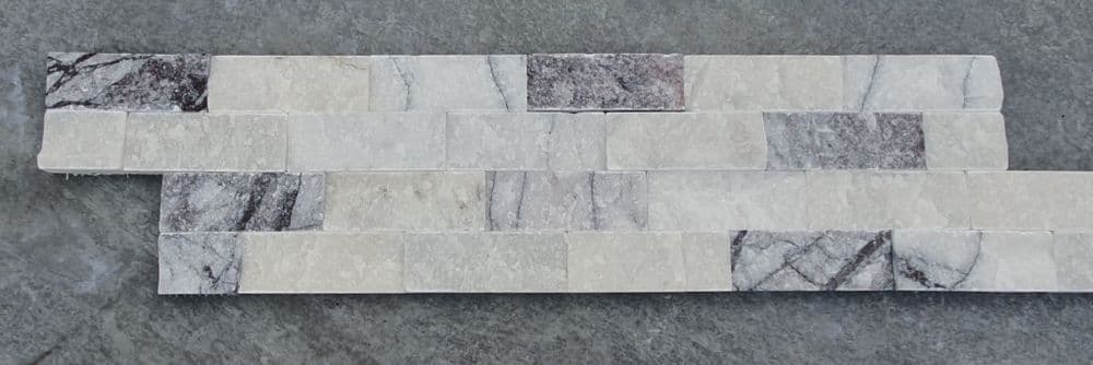 Lilac Grey Marble Split Face Mosaic Tile Sample approx 10 x 10 cm
