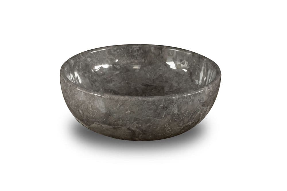Pia Grey Natural Stone Marble wash basin approx 33cm Diameter / 12cm Height