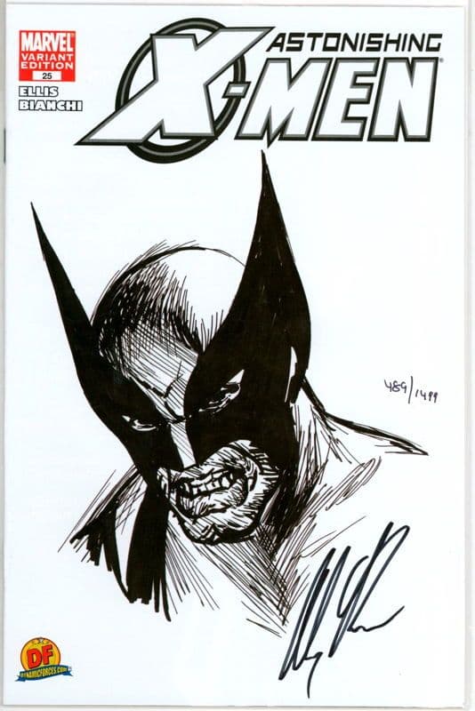 Astonishing X-Men 25 Dynamic Forces Wolverine Sketch Variant Signed ...