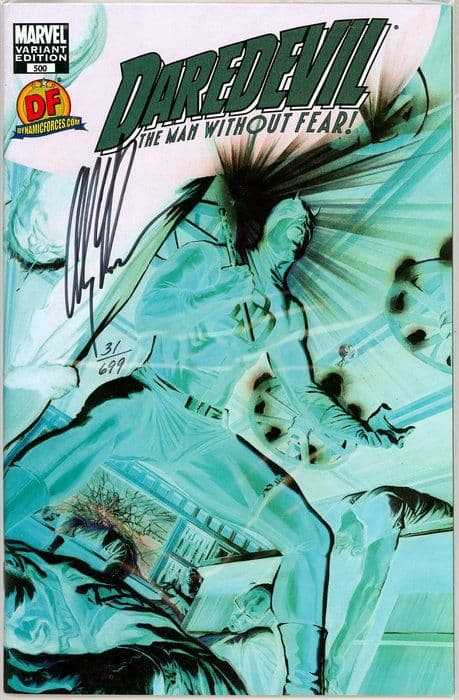 Daredevil 500 Alex Ross Negative Variant Dynamic Forces Signed Alex ...