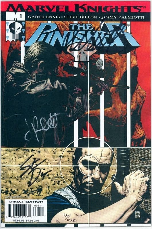 Punisher 1 Dynamic Forces Signed x3 Ennis Dillon Palmiotti DF COA ...