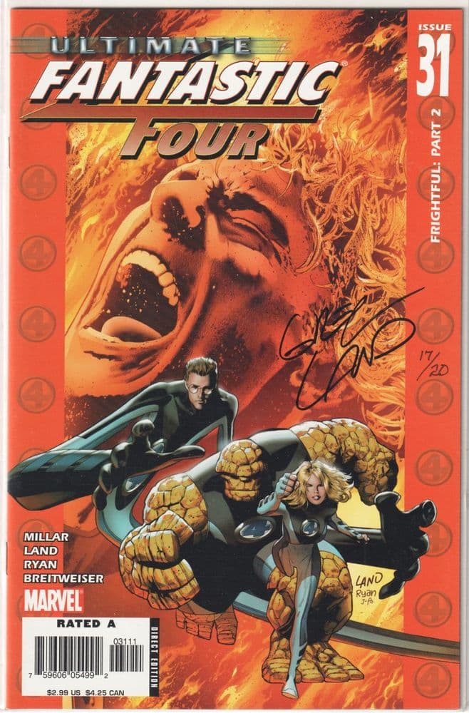Ultimate Fantastic Four 31 Dynamic Forces Signed Greg Land DF COA Ltd ...