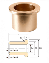 Oilite ® FLANGED AL202615 20x26x15mm