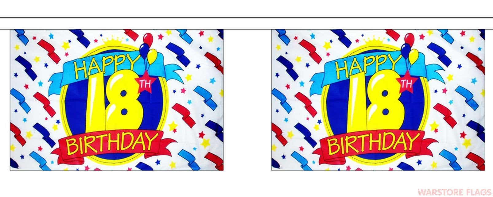 HAPPY 18TH BIRTHDAY BUNTING - 3 METRES 10 FLAGS