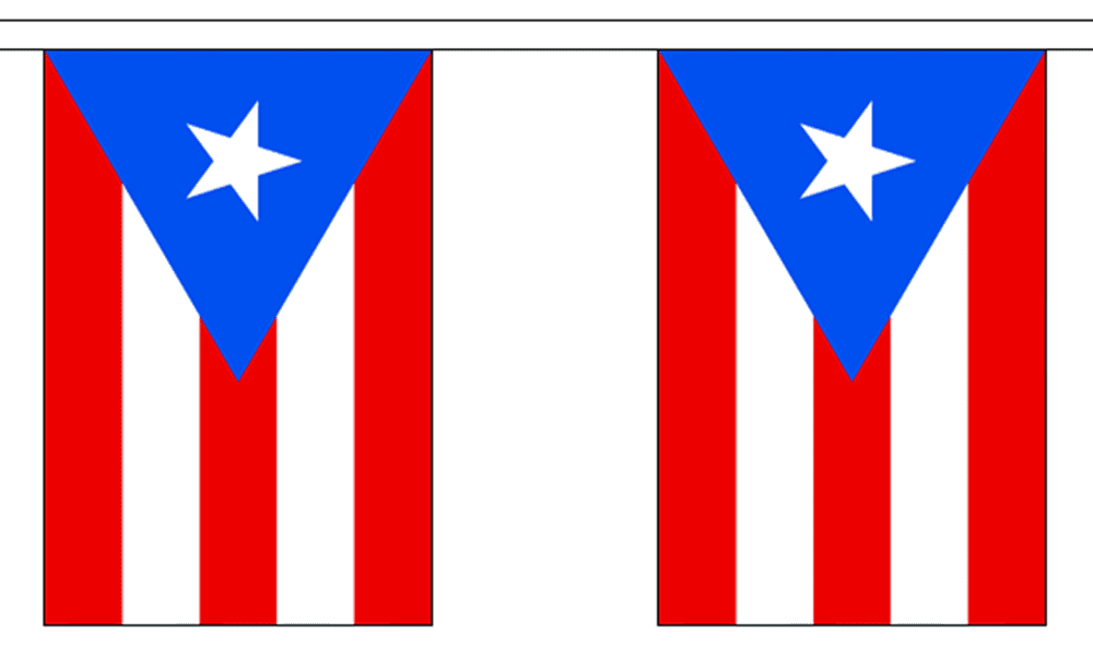 PUERTO RICO BUNTING - 3 METRES 10 FLAGS