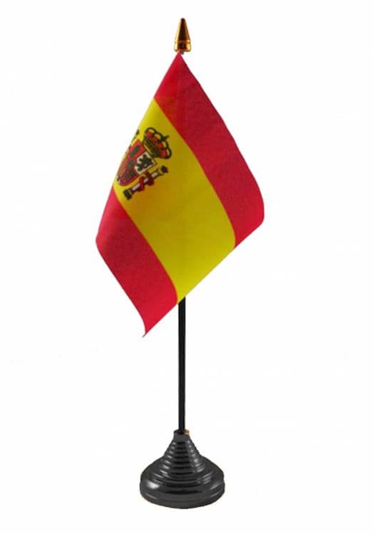 SPAIN WITH CREST - Table Flag