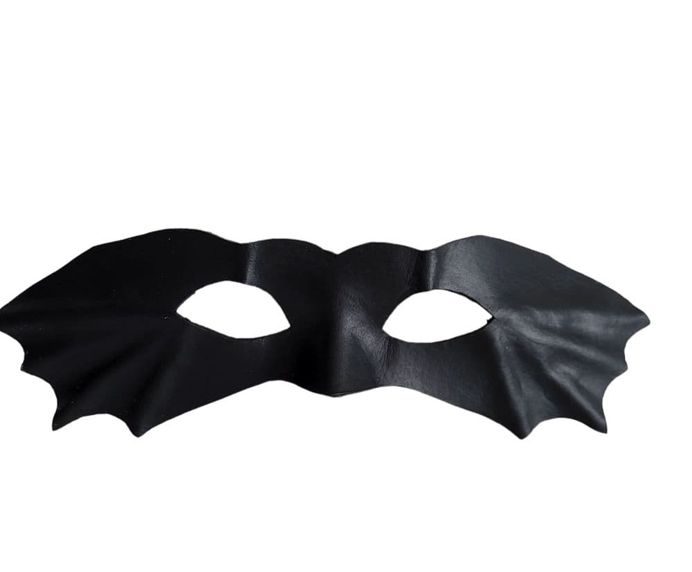 Mens Genuine Handmade Italian Black Leather Diablo Mask 1 WILL FIT OVER ...