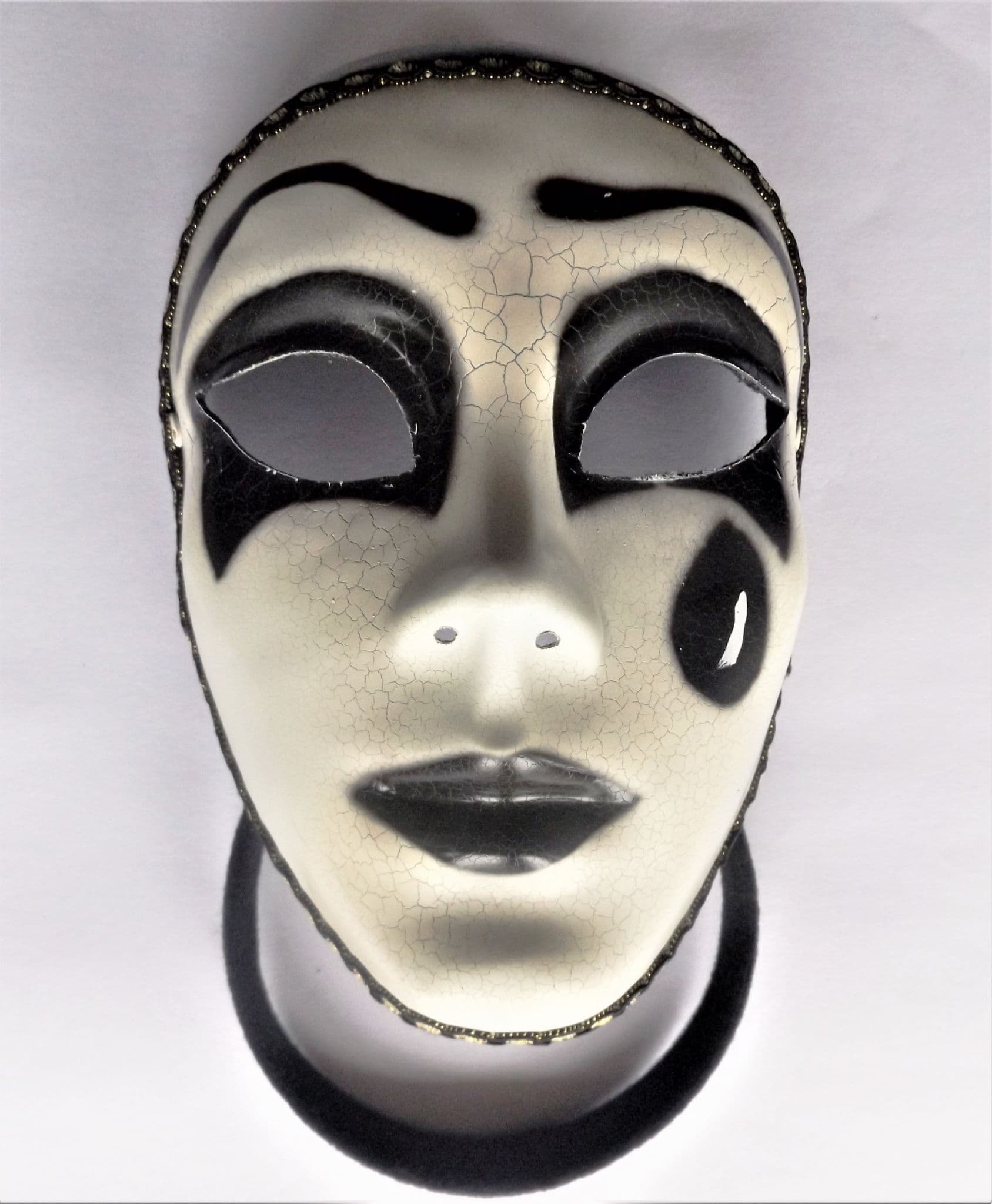 Mime full face mask headband or ribbons Seconds