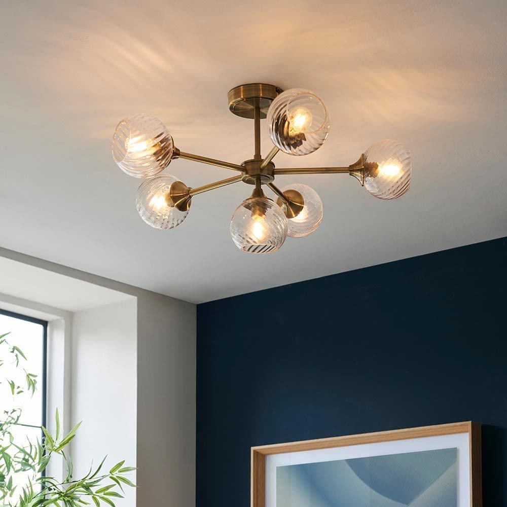 Endon Allegra 6lt Semi Flush 103171 By Massive Lighting