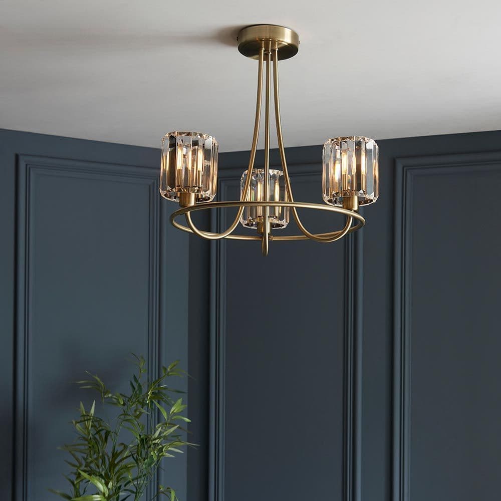 Endon Berenice 3lt Semi Flush 107801 By Massive Lighting