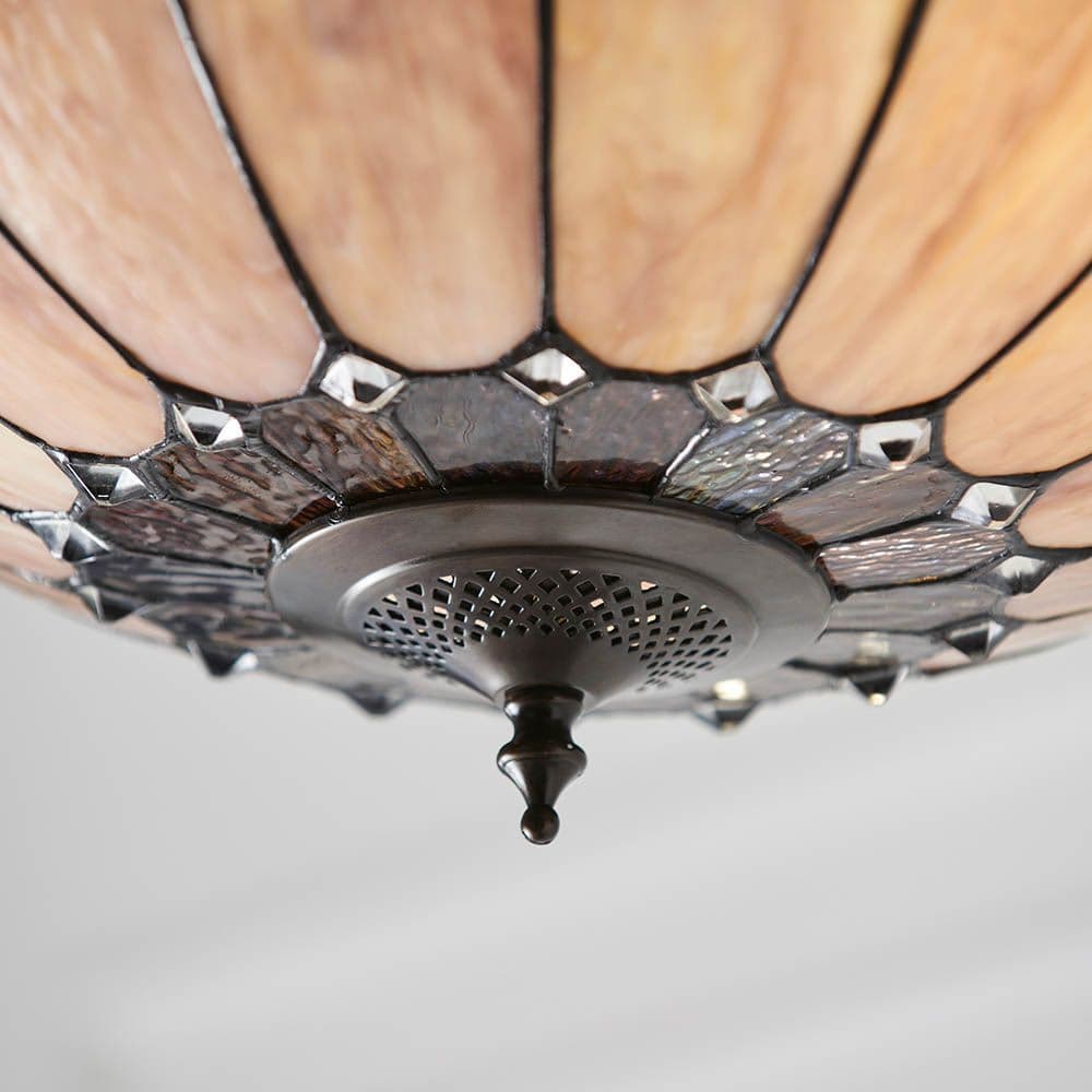 Inverted Pendant Lights Art Deco Brass Inverted Dome Six Light Pendant
