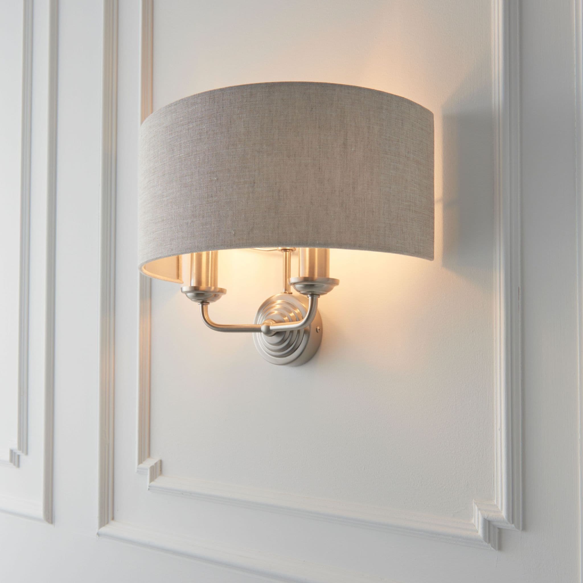 Endon Highclere Natural 2lt Wall 94403 By Massive Lighting