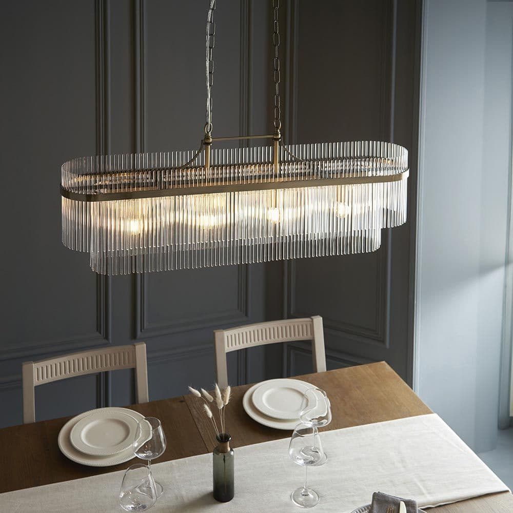Endon Marietta 4lt Linear Pendant 112573 By Massive Lighting