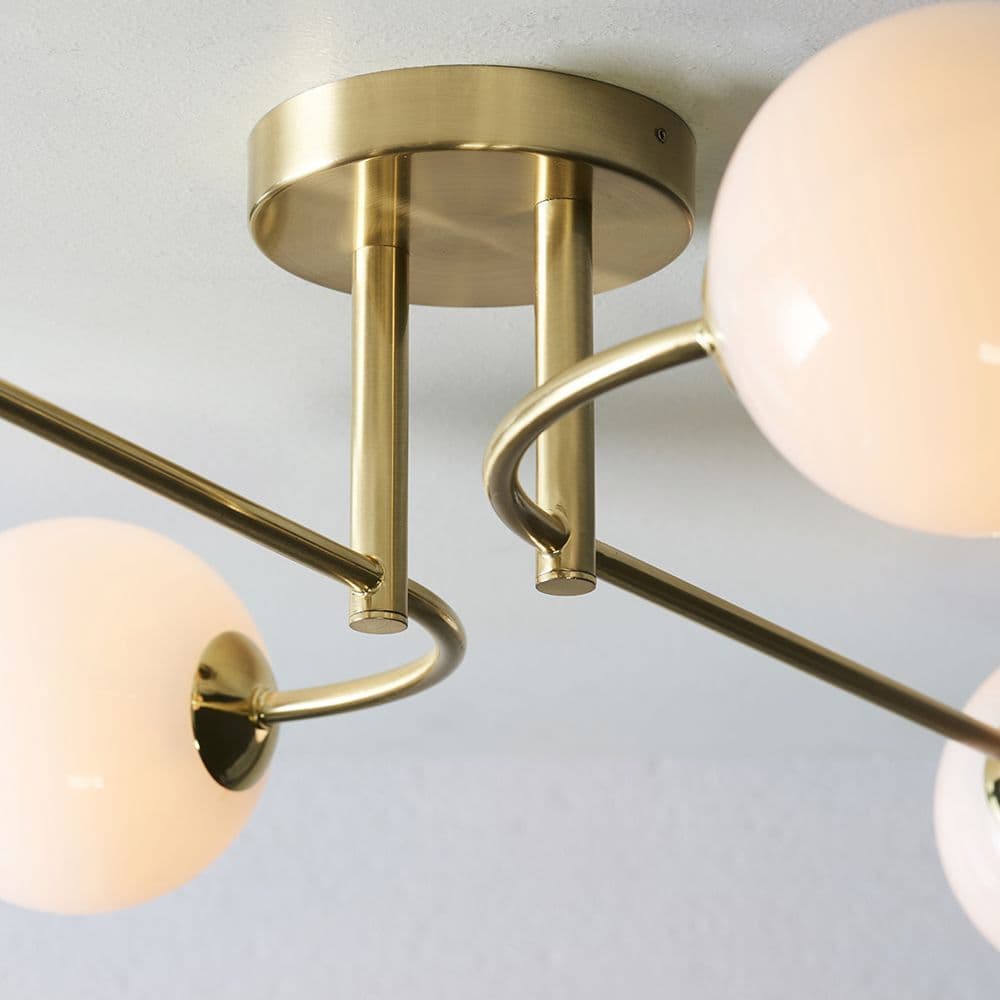 Endon Otto 4lt Semi Flush 75959 By Massive Lighting
