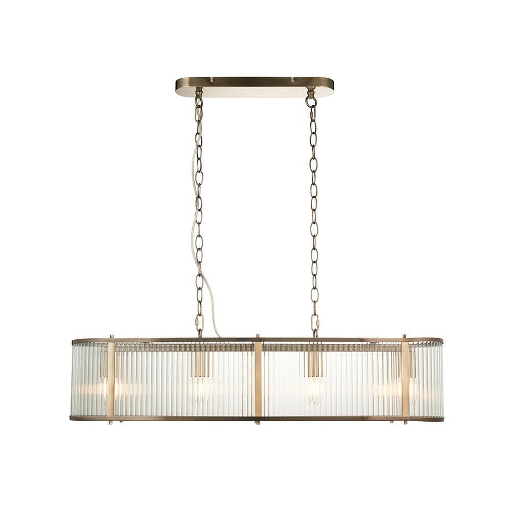 Endon Ridgeton 4lt Linear Pendant 110945 By Massive Lighting