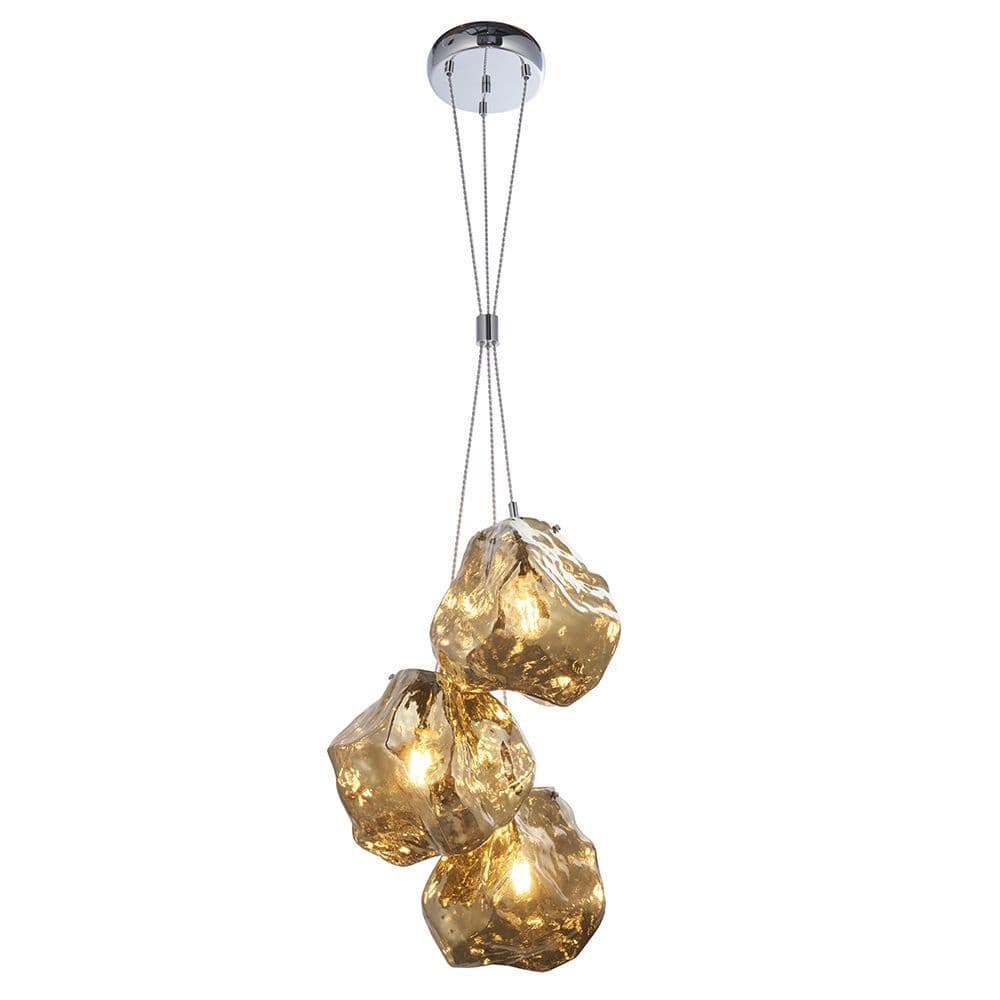 Endon Rock 3lt Pendant 97660 By Massive Lighting